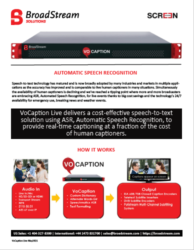 VoCaption Thumbnail | Broadstream Solutions
