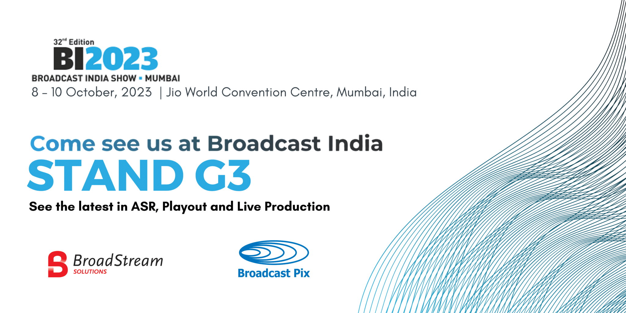 Broadcast India Website Banner | Broadstream Solutions